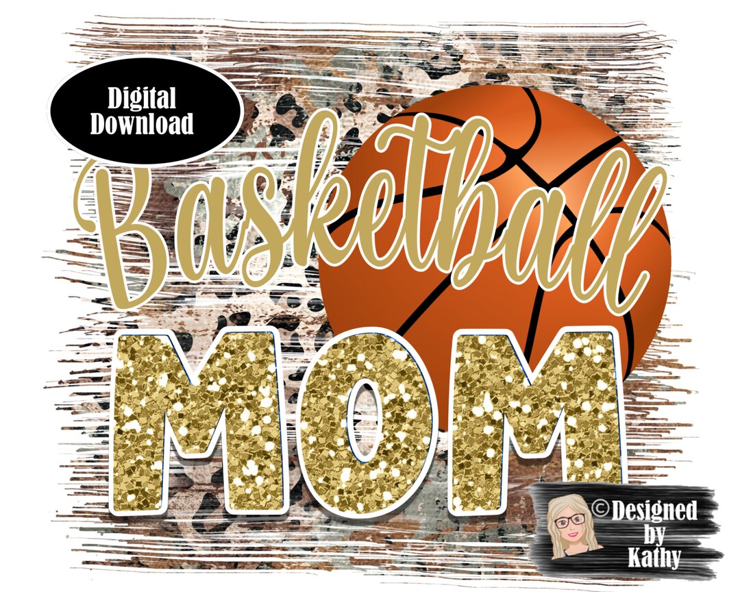Basketball Mom in Gold Sublimation Design - Etsy