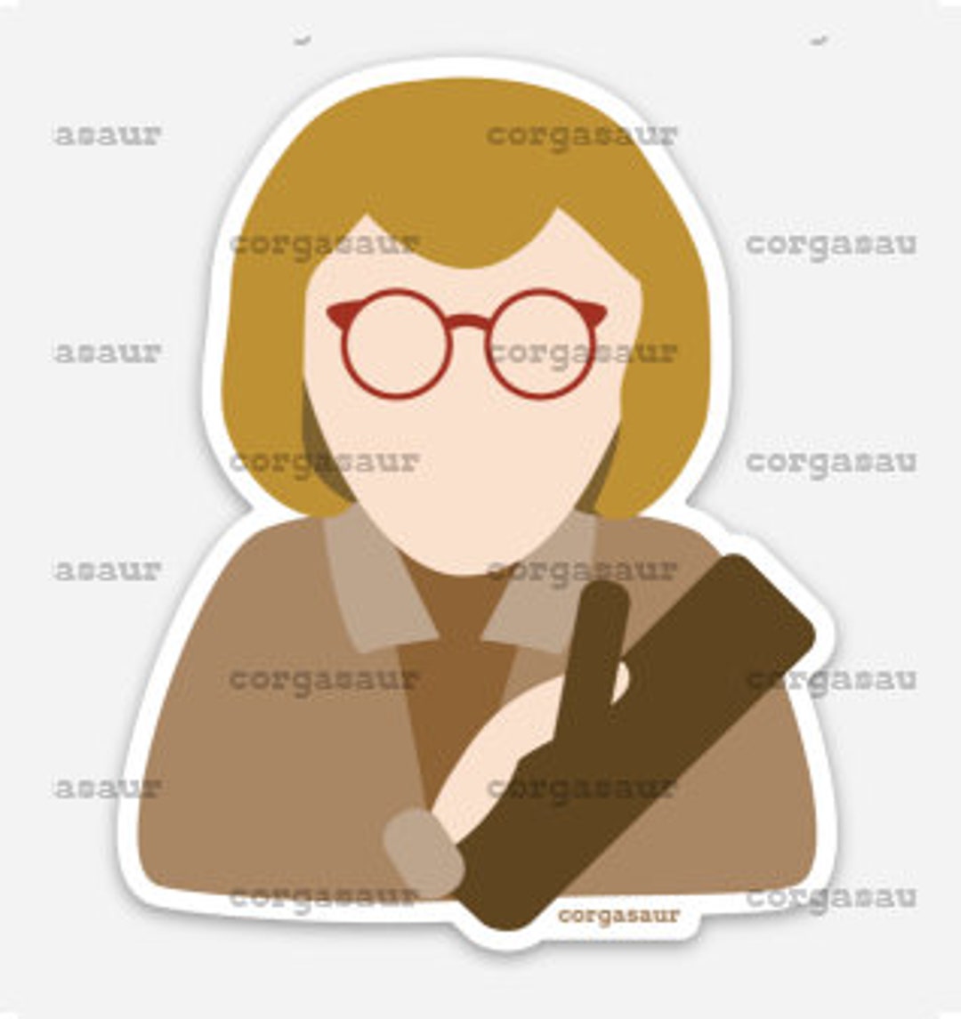 Lady With a Log Minimalist Die Cut Sticker - Etsy