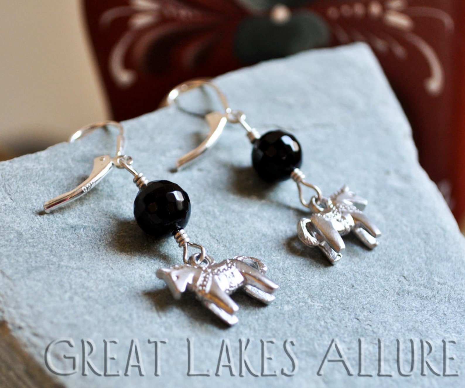 Dala Horse Earrings Scandinavian Jewelry Nordic Earrings | Etsy