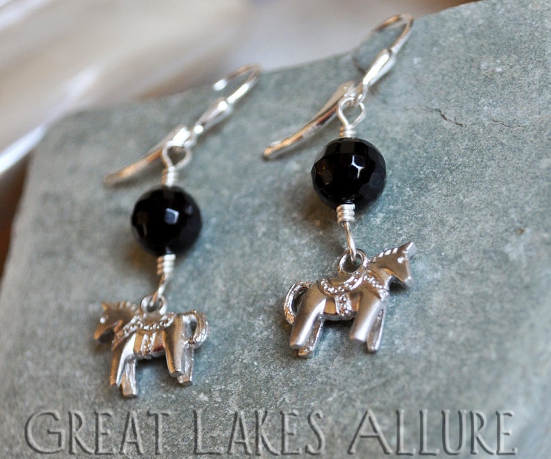 Dala Horse Earrings Scandinavian Jewelry Nordic Earrings | Etsy