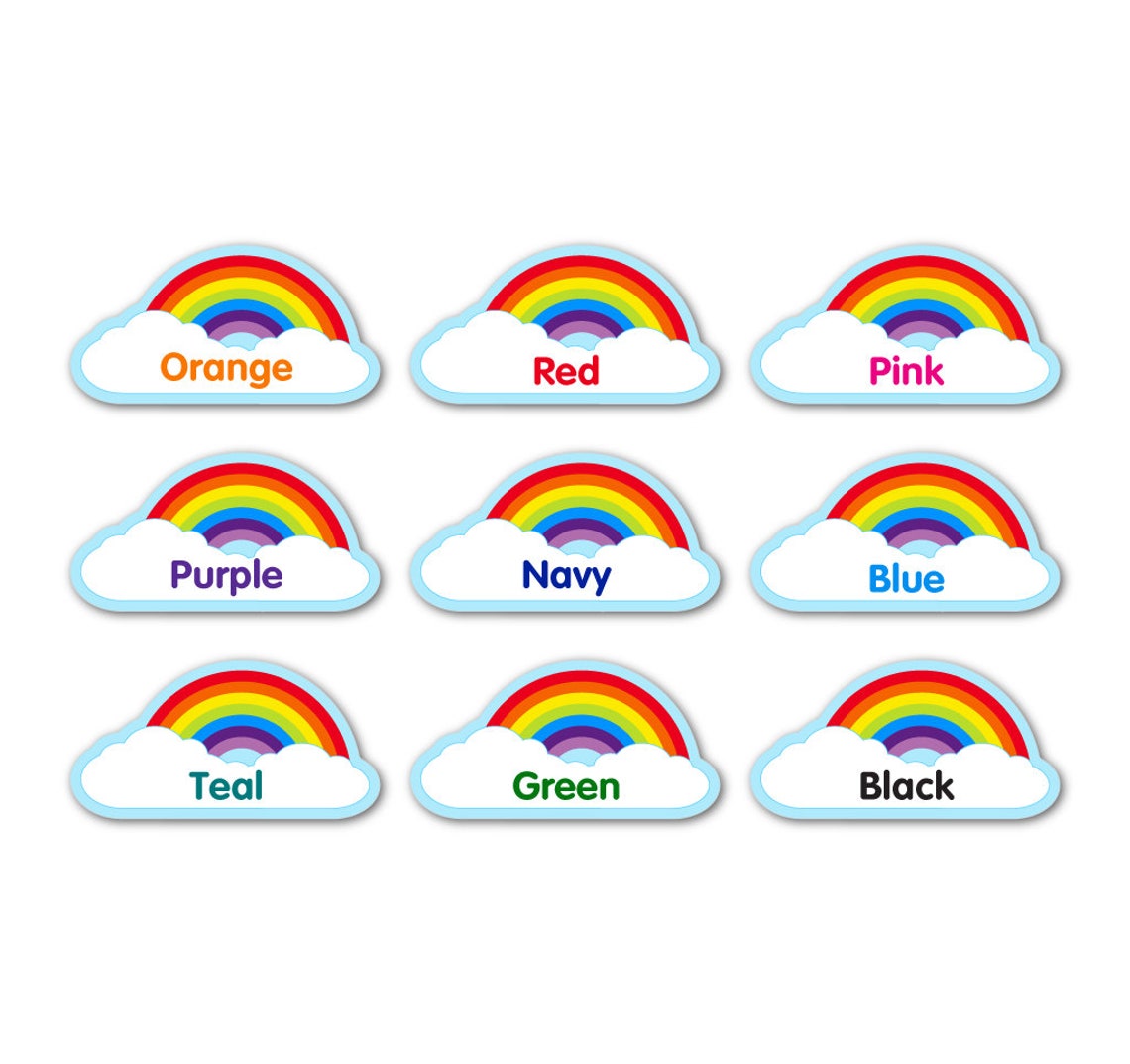 Rainbow Name Labels Stickers for School Supplies Waterproof - Etsy