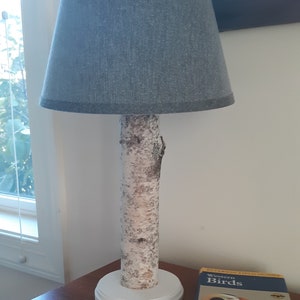 Real Birch Log Lamp - Rustic Wooden Farmhouse Table Lamp - Etsy