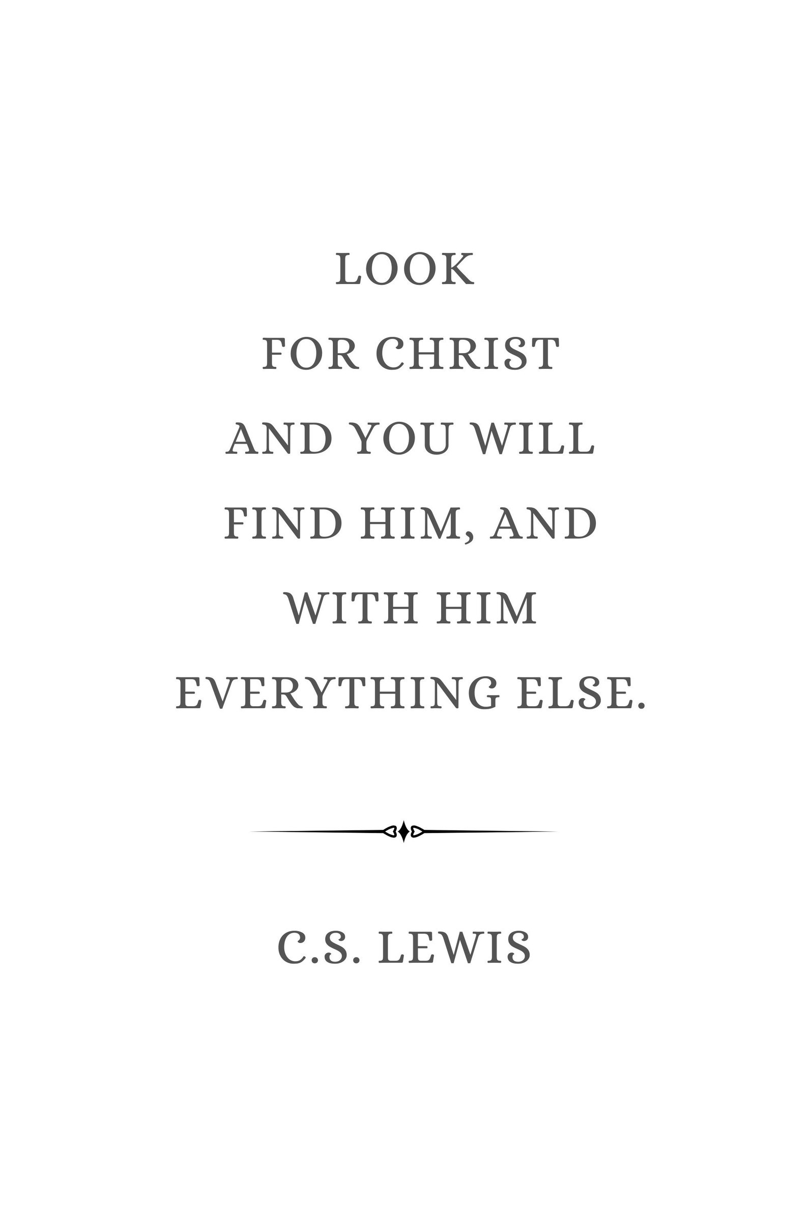 Look for Christ and You Will Find Him - Christian Printable Wall Art ...