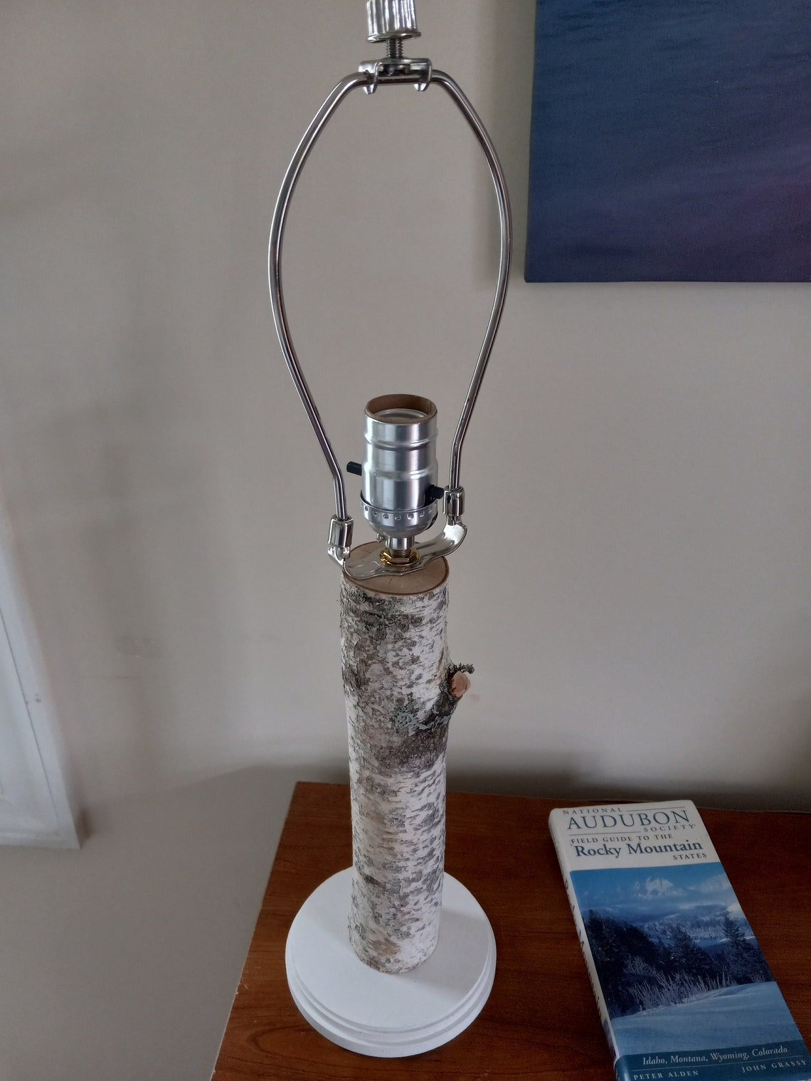 Real Birch Log Lamp Rustic Wooden Farmhouse Table Lamp - Etsy