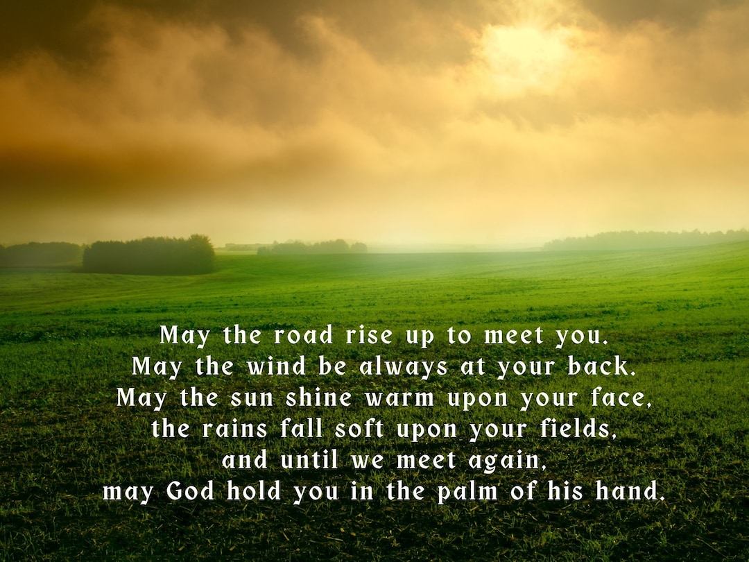 May the Road Rise up to Meet You Printable Art, Irish Blessing Home ...