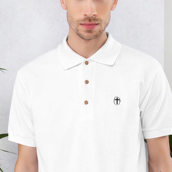 Polo Shirt With Cross Christian Collar Shirt With Cross - Etsy