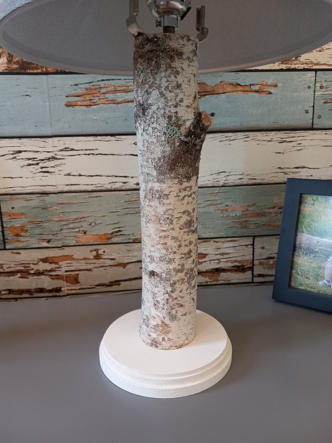 Real Birch Log Lamp Rustic Wooden Farmhouse Table Lamp - Etsy