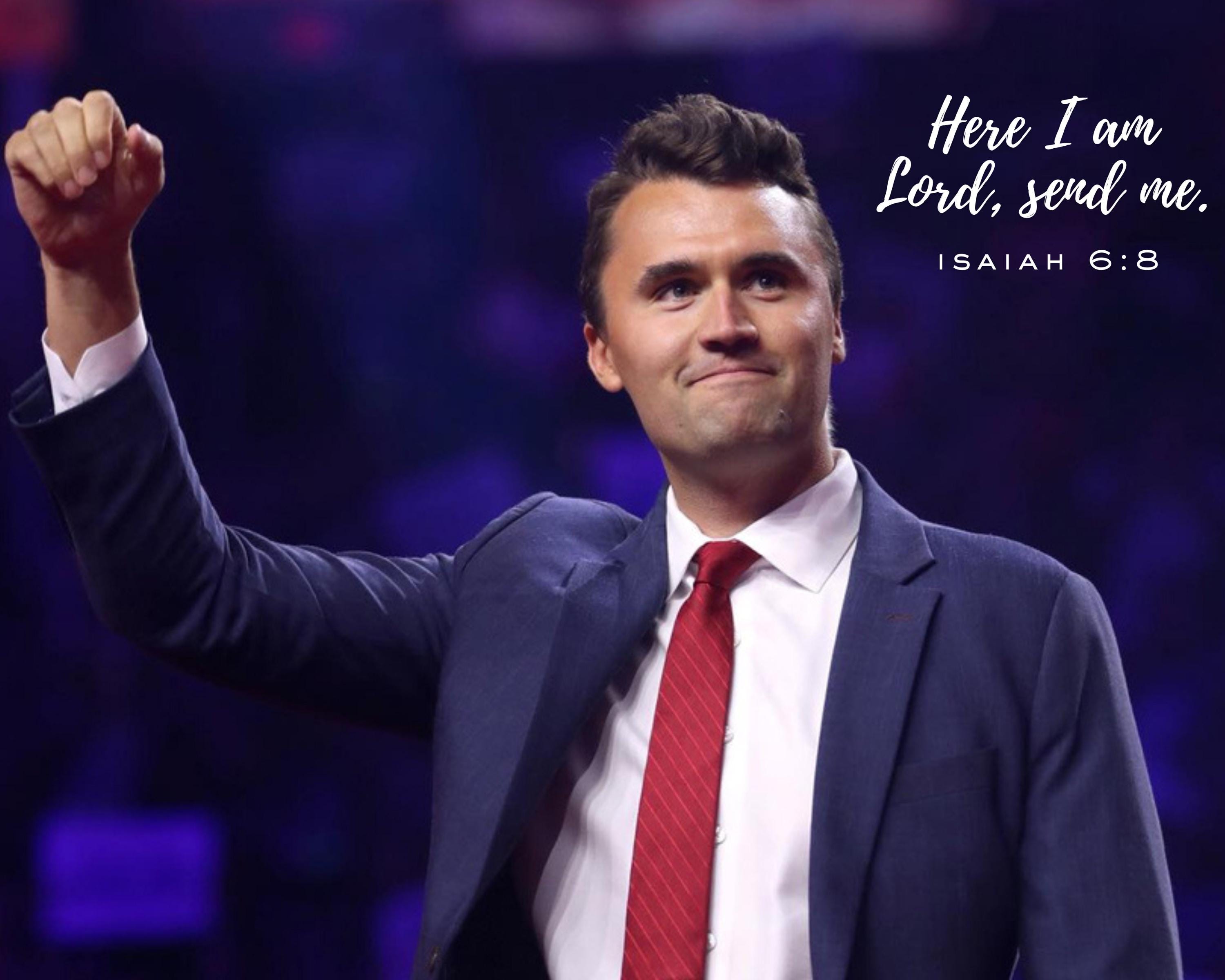 Charlie Kirk Wall Art, Here I Am Send Me - Patriotic Minimalist Print ...