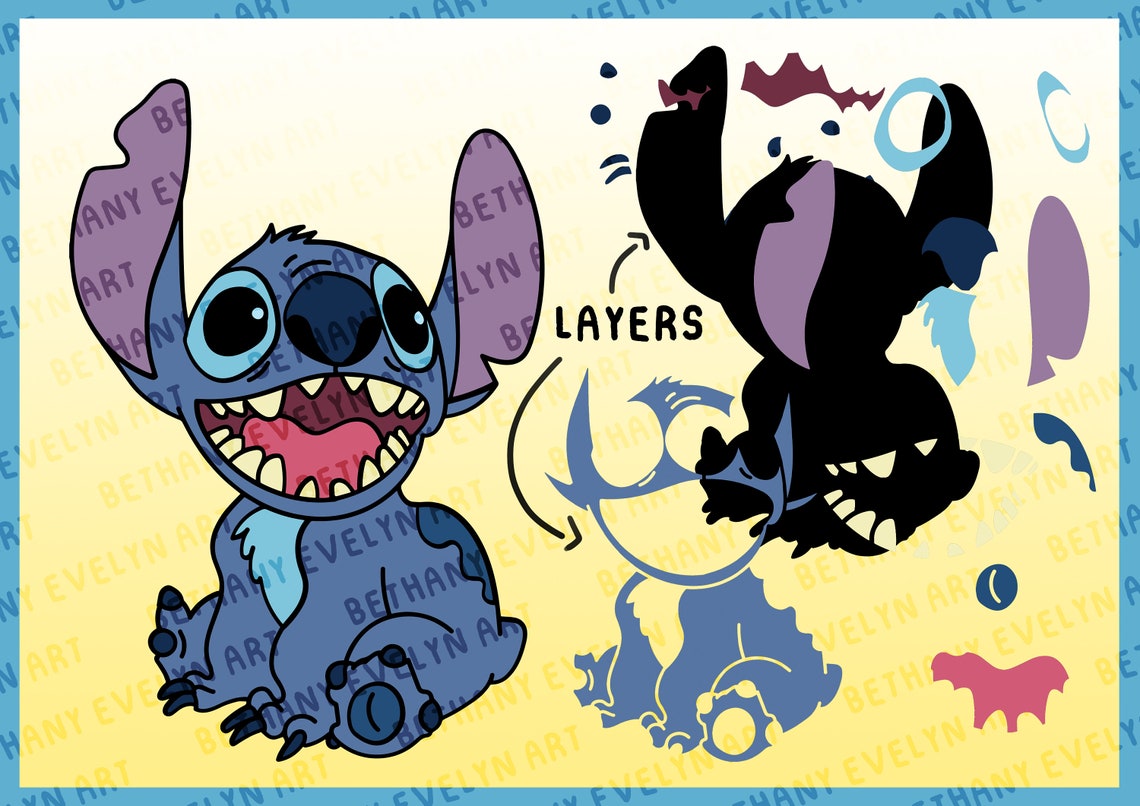 Layered Stitch SVG For Cricut Svg Png Pdf Jpeg Dxf Eps Lilo | Etsy