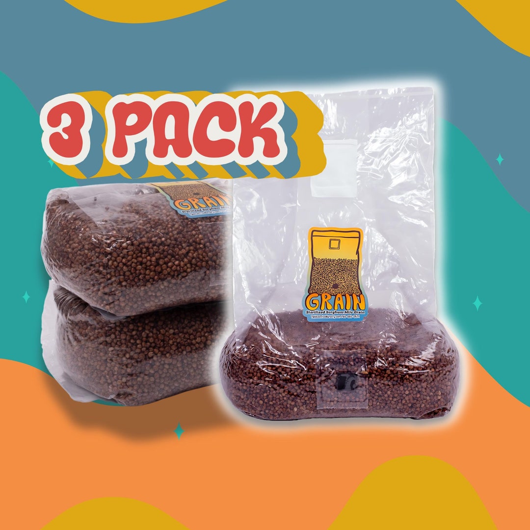 3lb - 3 PACK | Sterilized Milo Grain | Mushroom Sterilized Grain Spawn ...