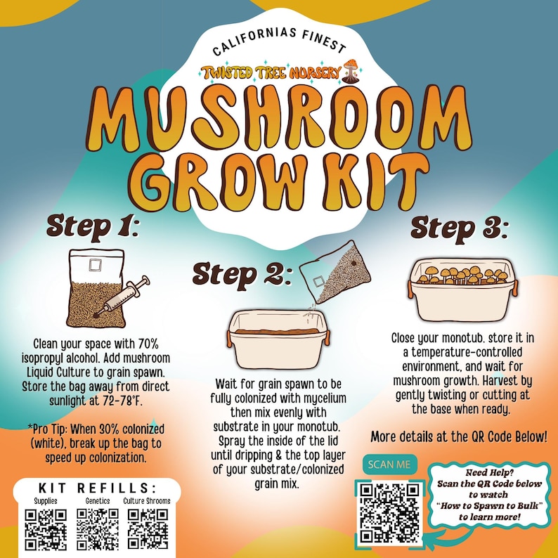 Beginner's Mushroom Grow Kit | Microppose Monotub Easy Cultivation ...