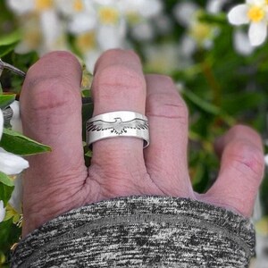 Freebird Eagle Adjustable Ring, Animal Ring - Eagle Jewelry - Etsy