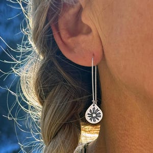 Bitterroot Long Earrings, Flower Jewelry, Gift for Montana Lover ...
