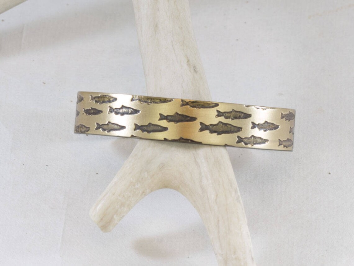 Salmon Run Cuff Salmon Cuff Bracelet Fish Cuff Bracelet | Etsy