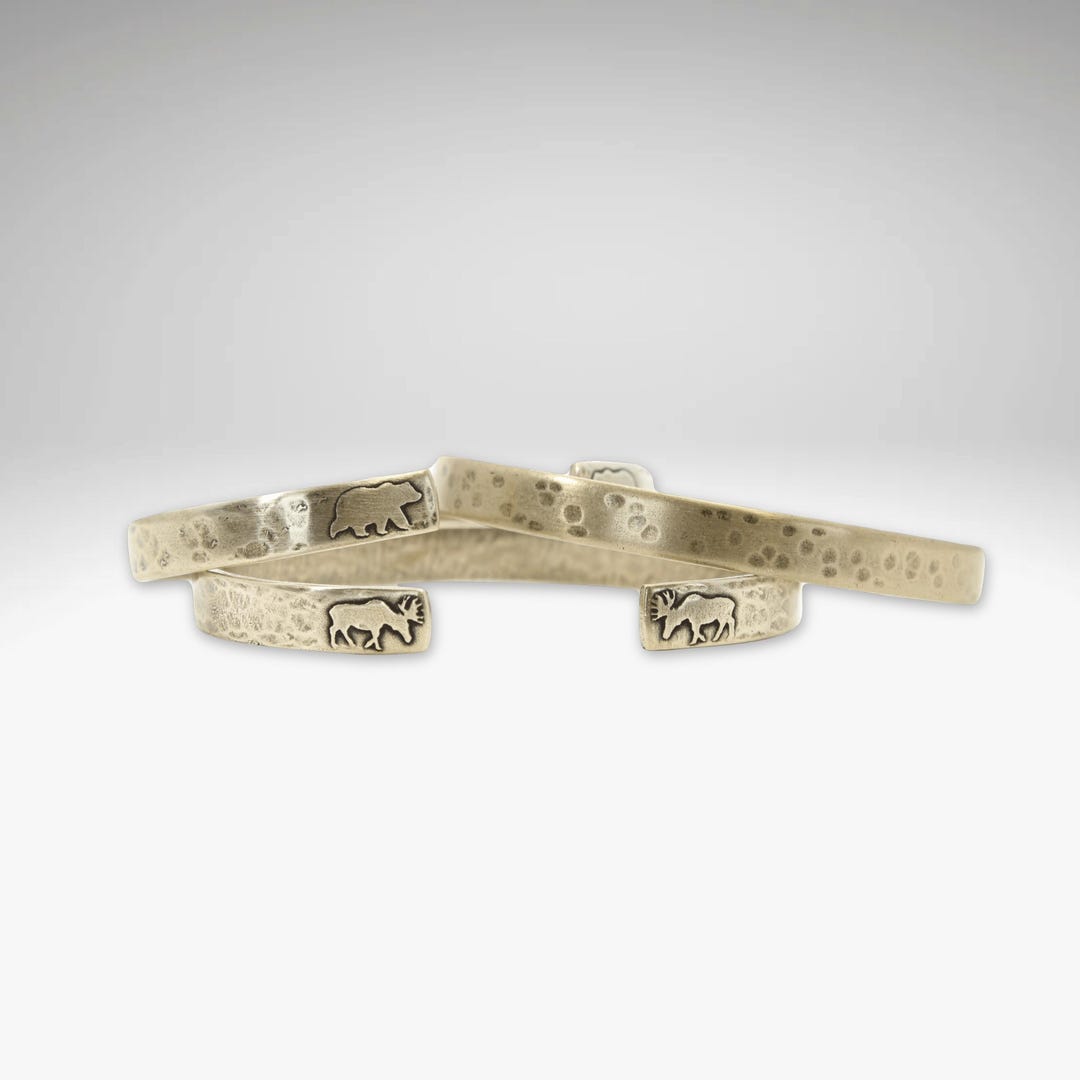 Set of Three Skinny Cuffs. Options Include: Buffalo, Bear, Moose, Trout ...