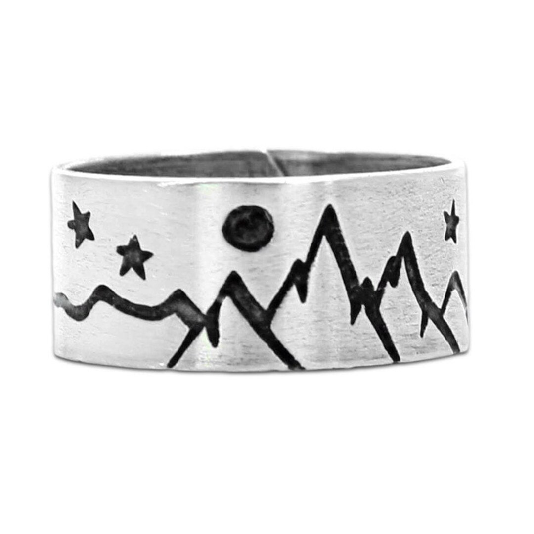 Mountain Ring - Adjustable High Alpine Mountain Jewelry Great Gift for ...