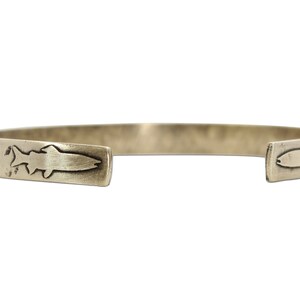 Trout Bracelet, Fish Cuff Bracelet, Fly Fishing Jewelry, Men's Cuff ...