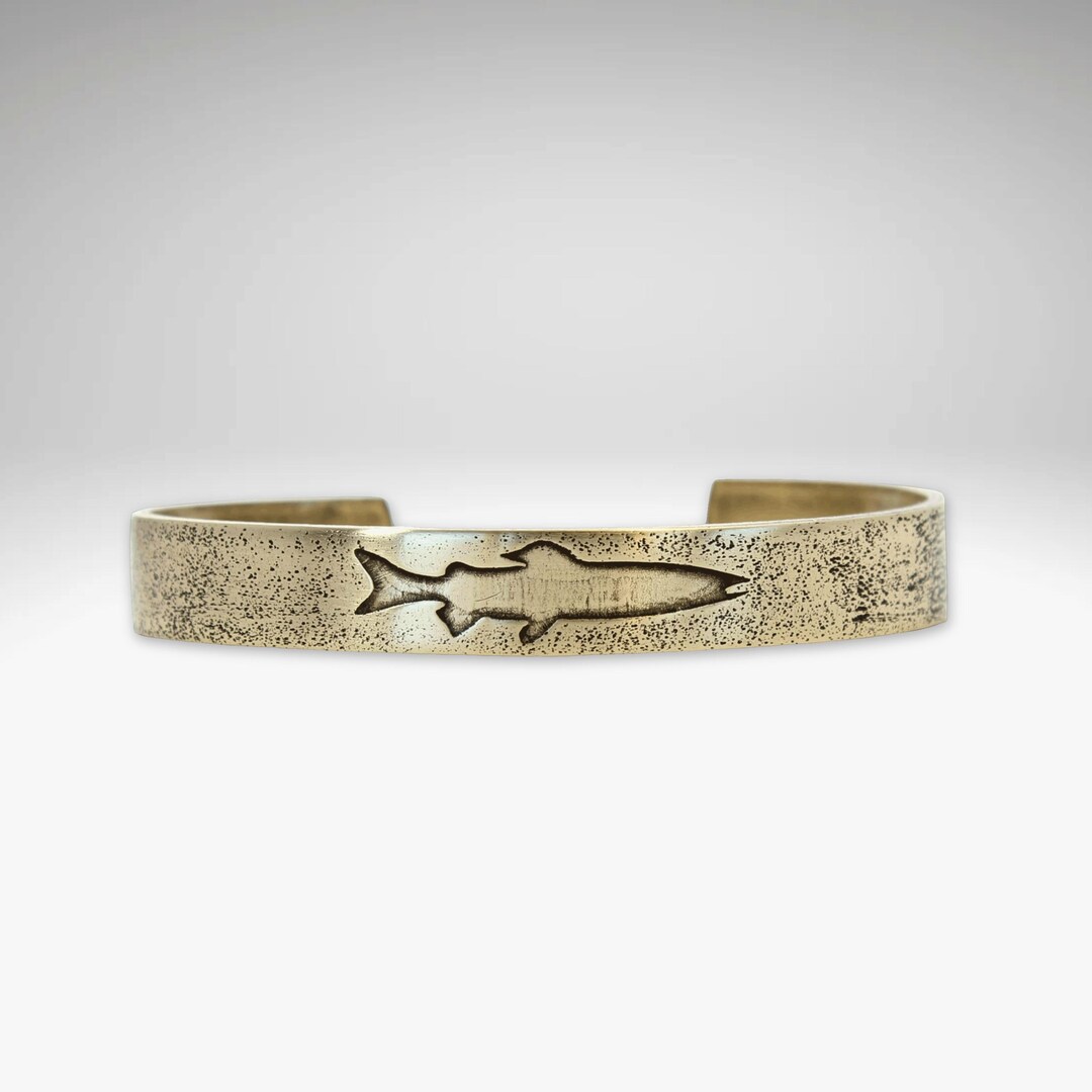 Trout Cuff Bracelet, Fish Bracelet, Fly Fishing Gift, Gift for ...