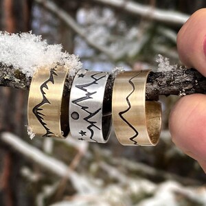Mountain Ring Mountain Range Ring Mountain Jewelry Sized or Adjustable ...