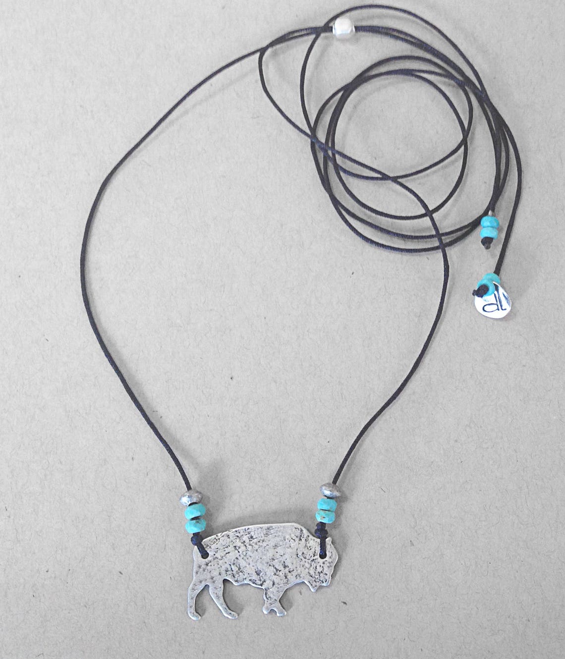 Buffalo Necklace Hand Hammered and Finished. Adjustable | Etsy