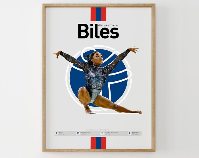 Simone Biles Gymnast Original Art Watercolor Painting - Etsy
