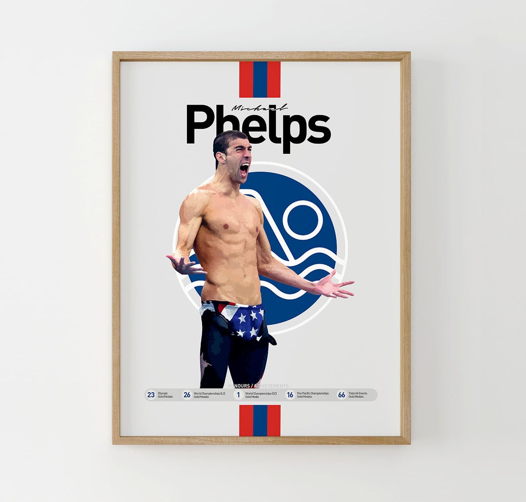 Michael Phelps Poster Michael Phelps Print Michael Phelps - Etsy