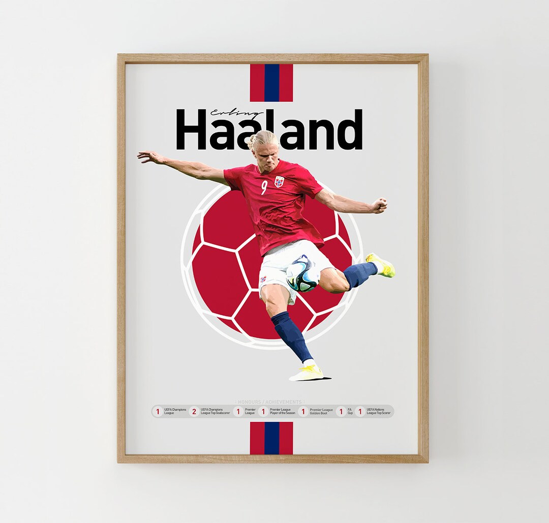 Erling Haaland Poster Erling Haaland Print Minimalist - Etsy