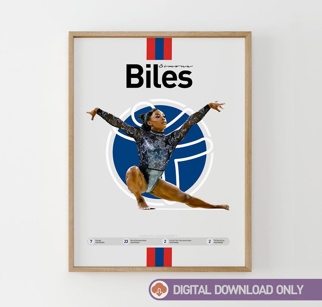 Simone Biles USA, Digital Download, Simone Biles Print, Digital Art ...
