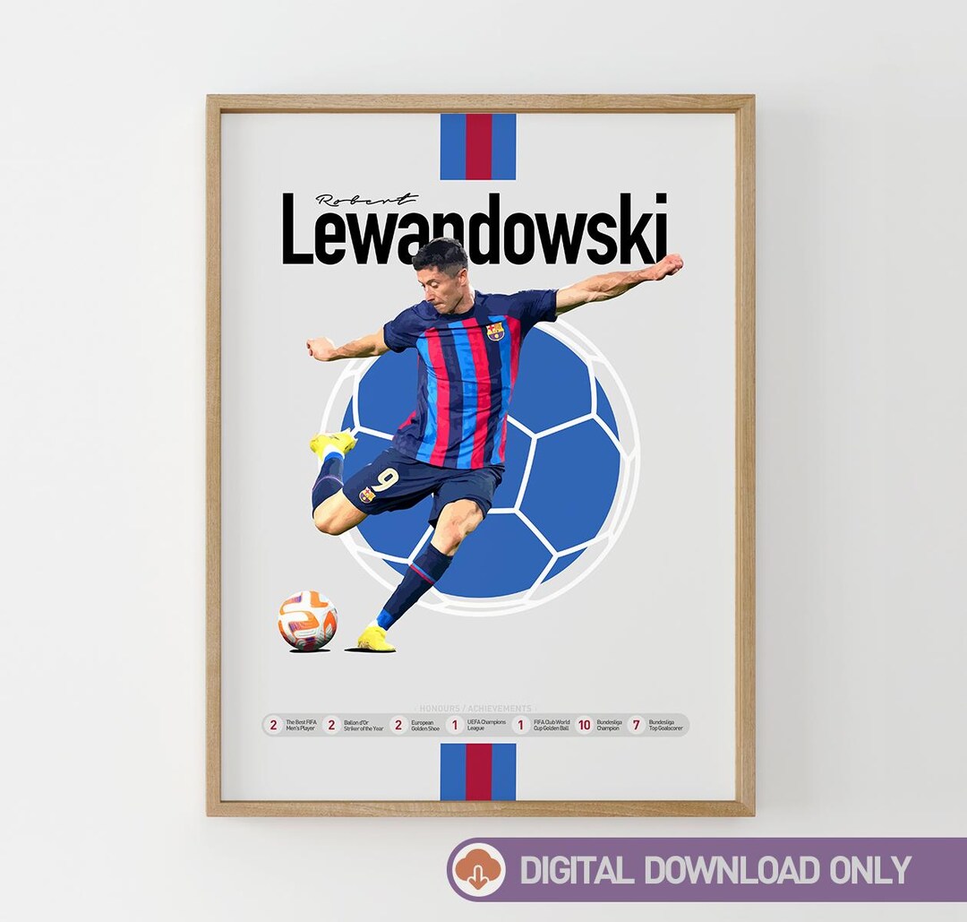 Robert Lewandowski Poster, Digital Download, Lewandowski Print ...