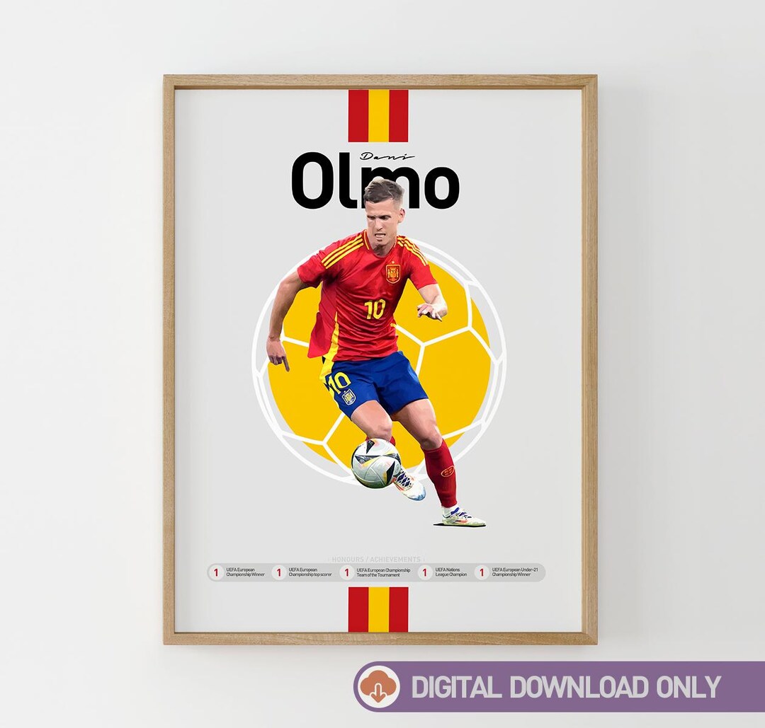 Dani Olmo Spain Poster, Digital Download, Dani Olmo Art, Dani Olmo ...