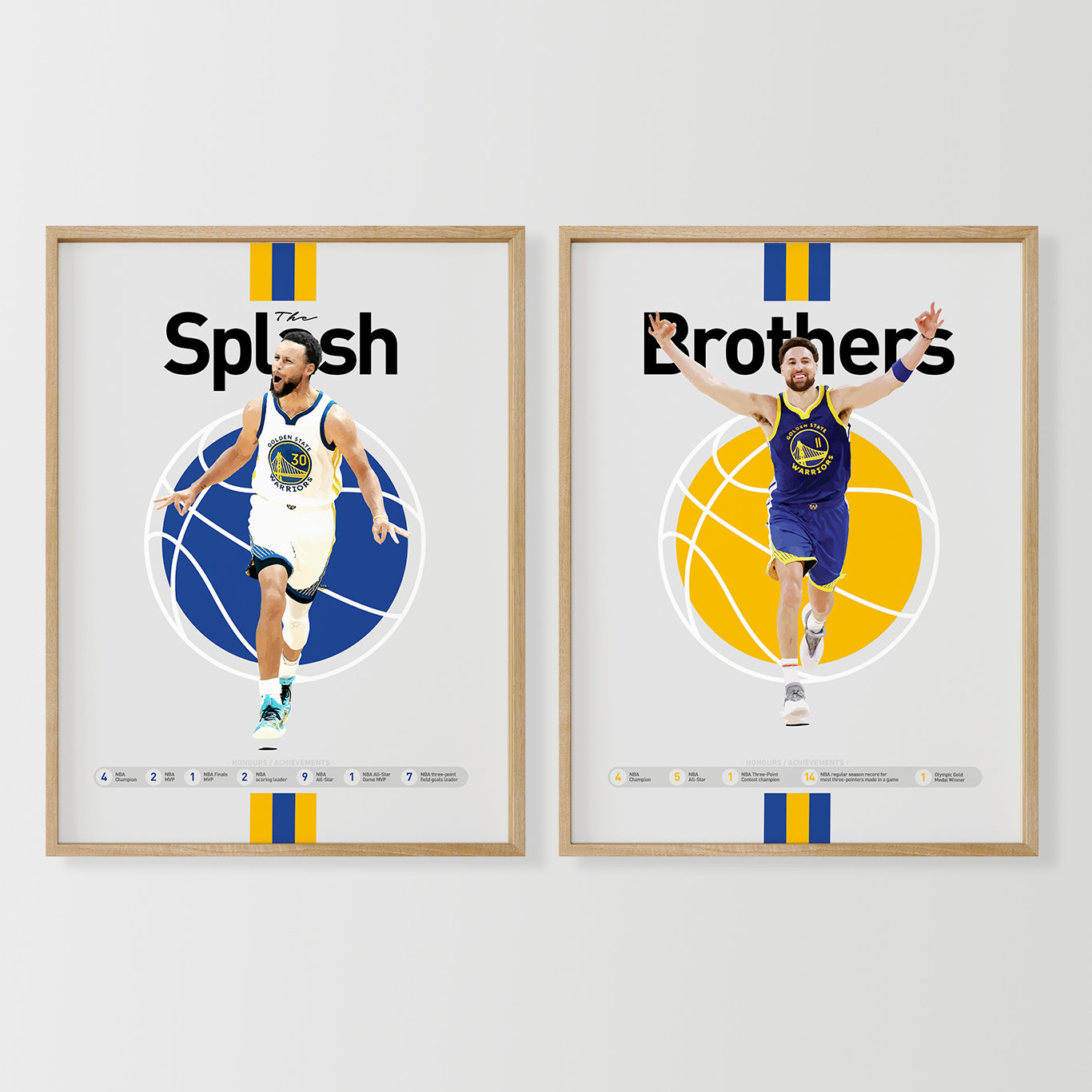 Splash Brothers Poster, Stephen Curry Art, Klay Thompson Art, Office ...