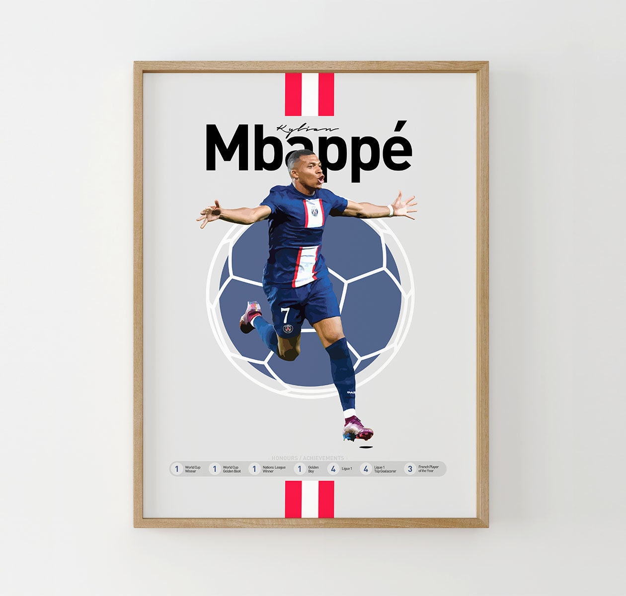 Kylian Mbappé PSG Print Mbappé Print Mbappé Poster Affiche - Etsy France