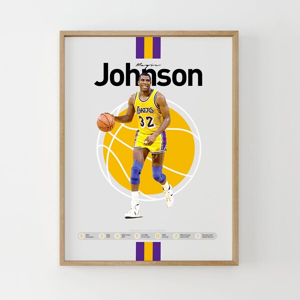 Magic Johnson Poster - Etsy
