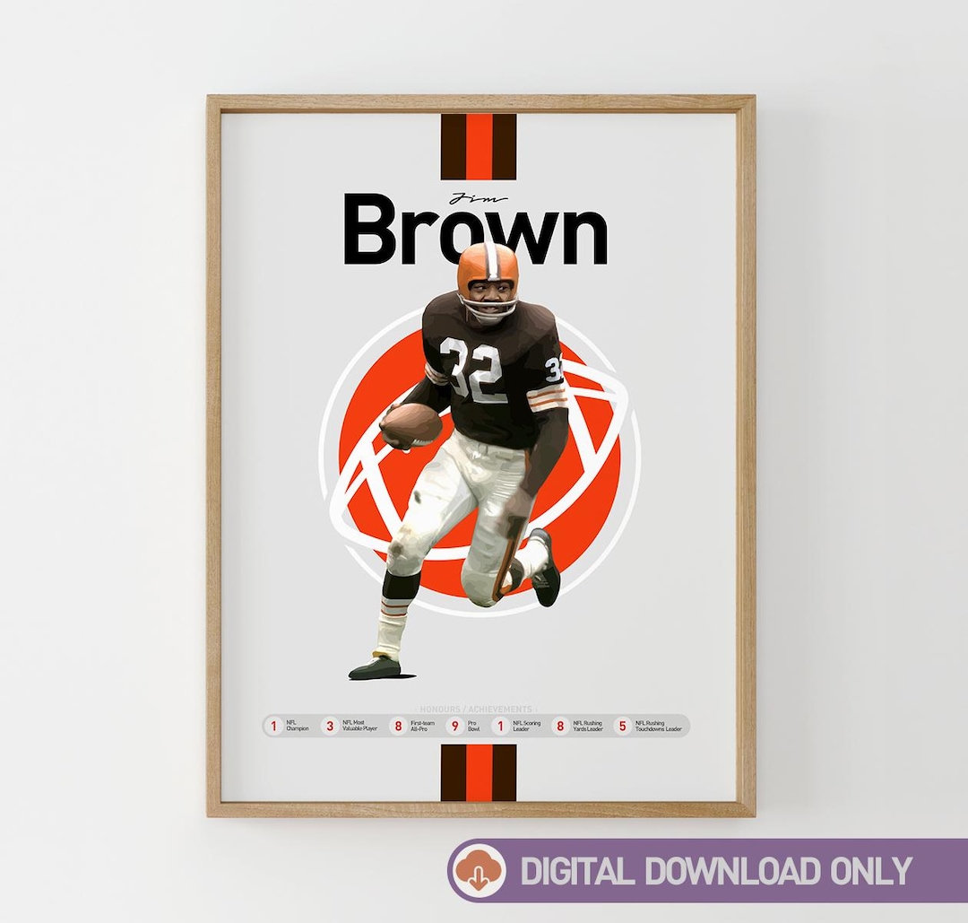 Jim Brown Poster, Digital Download, Jim Brown Print, Jim Brown Art ...