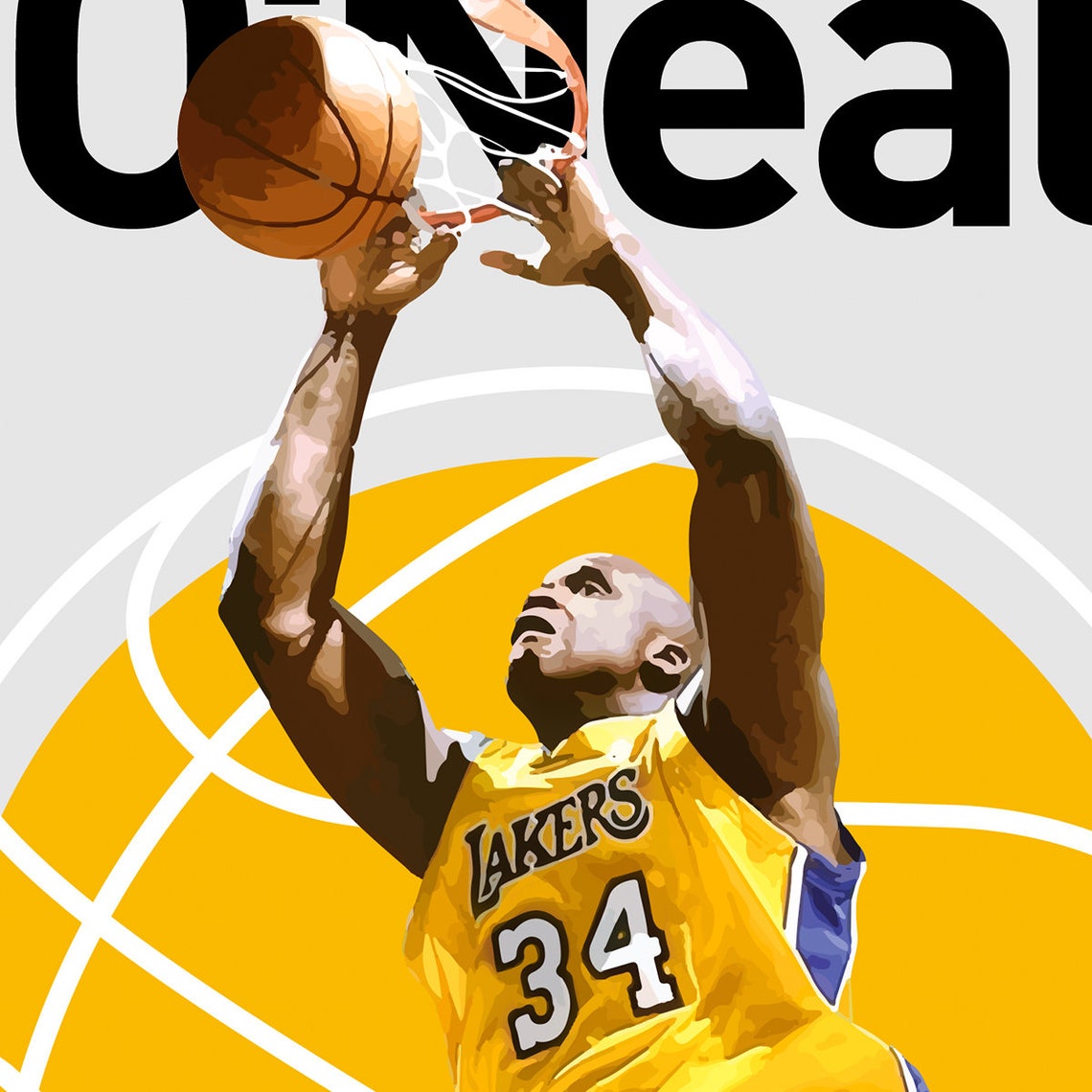Shaquille O'neal Wall Art Shaquille O'neal Print - Etsy