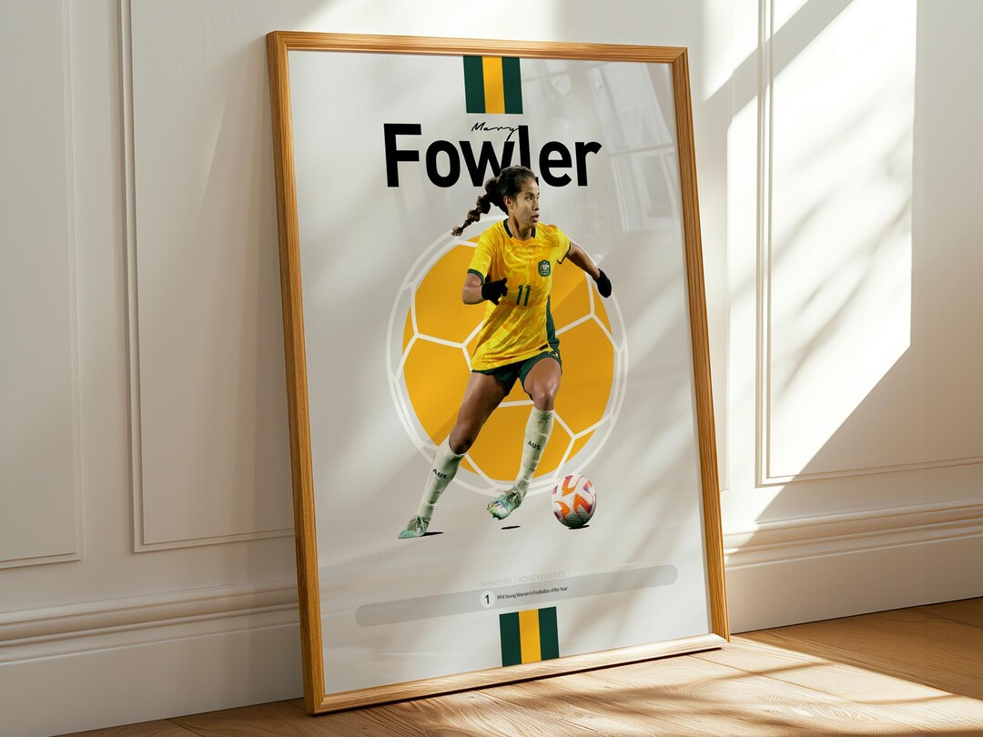 Mary Fowler Soccer Print: Minimalist Matildas Poster (digital Download ...