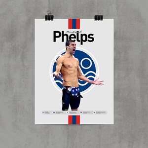 Michael Phelps Poster, Michael Phelps Print, Michael Phelps Art ...