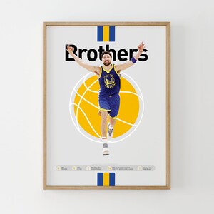 Splash Brothers Poster, Stephen Curry Art, Klay Thompson Art, Office ...