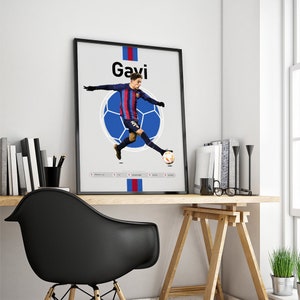Gavi Barcelona Poster Gavi Print Minimalist Poster Office - Etsy Australia