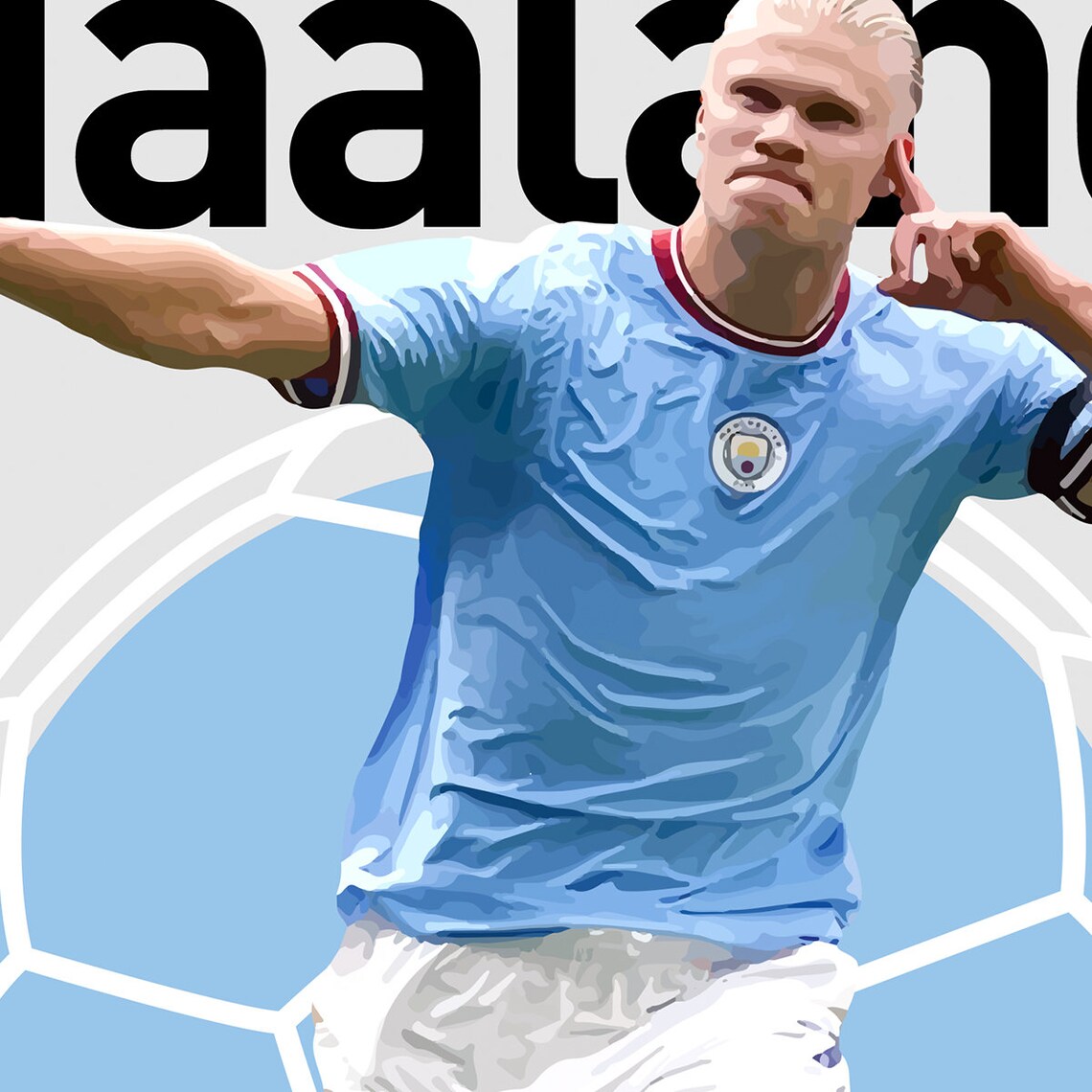 Erling Haaland Poster Erling Haaland Print Minimalist - Etsy