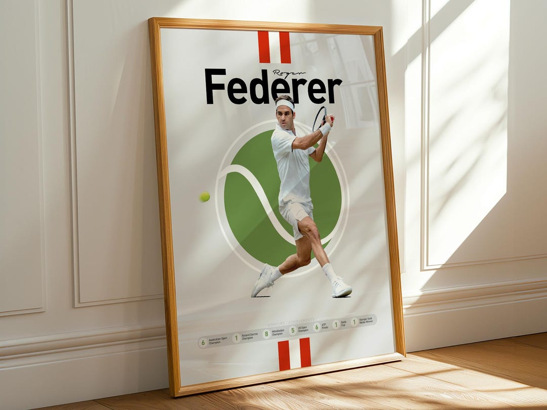 Roger Federer Minimalist Art Print: Sports Poster (digital Download) - Etsy