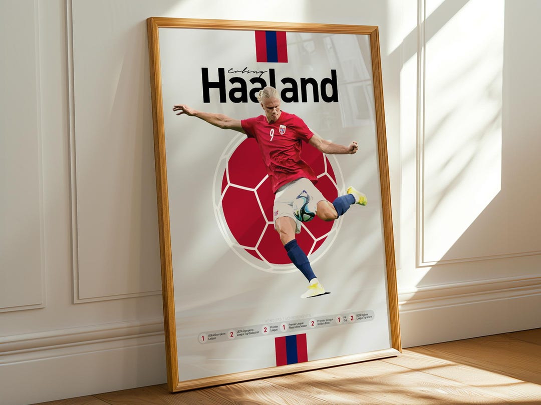 Erling Haaland Poster, Digital Download, Erling Haaland Print ...