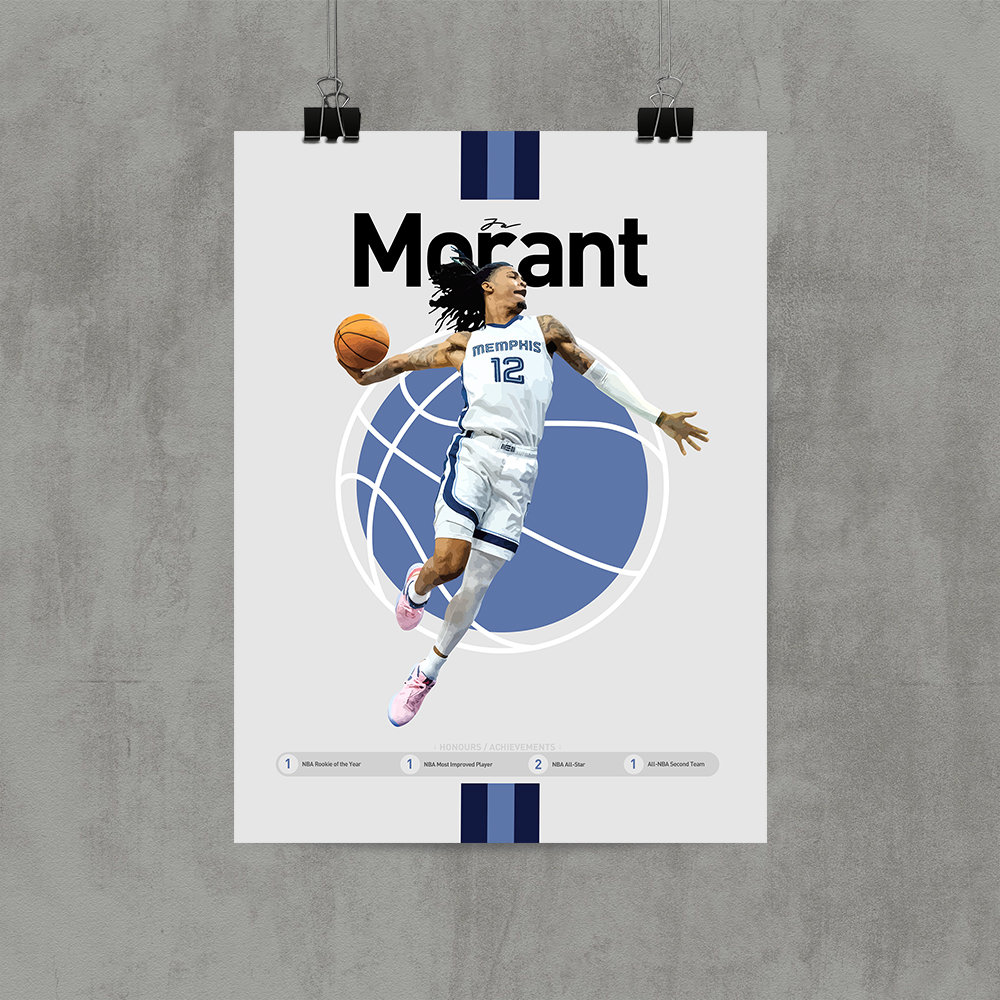 Ja Morant Print Ja Morant Poster Morant Art Ja Morant - Etsy Australia