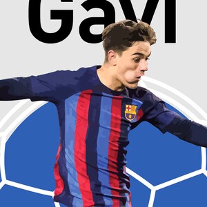 Gavi Barcelona Poster Gavi Print Minimalist Poster Office - Etsy Australia