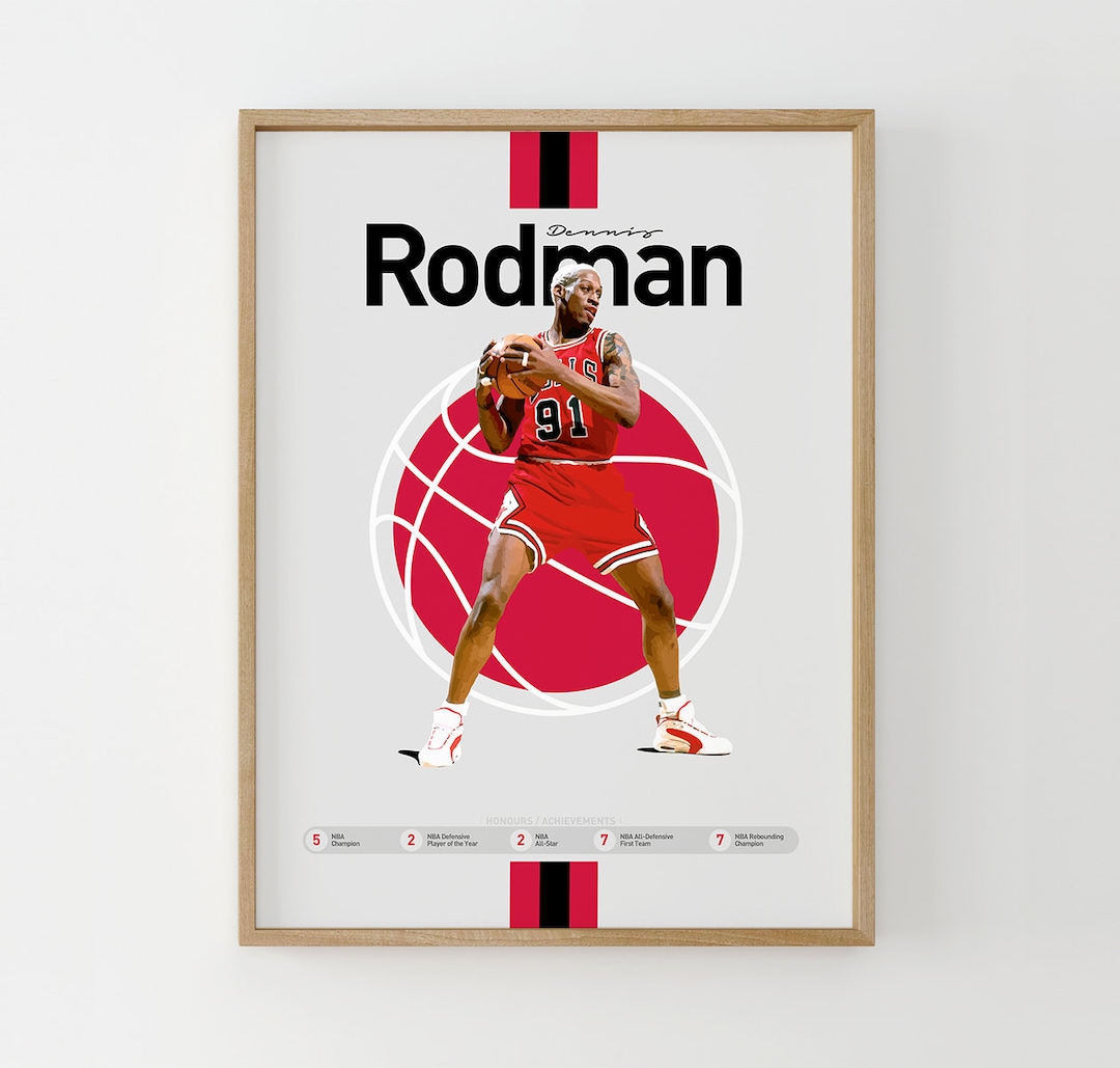 Dennis Rodman Wandkunst Rodman Print Bulls Art Print - Etsy.de