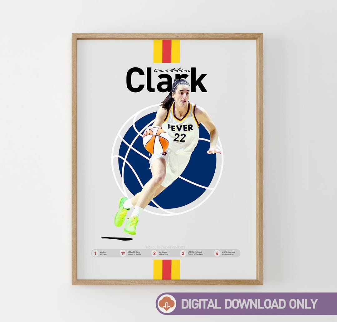 Caitlin Clark Inspired Poster, Digital Download, Caitlin Clark Print ...