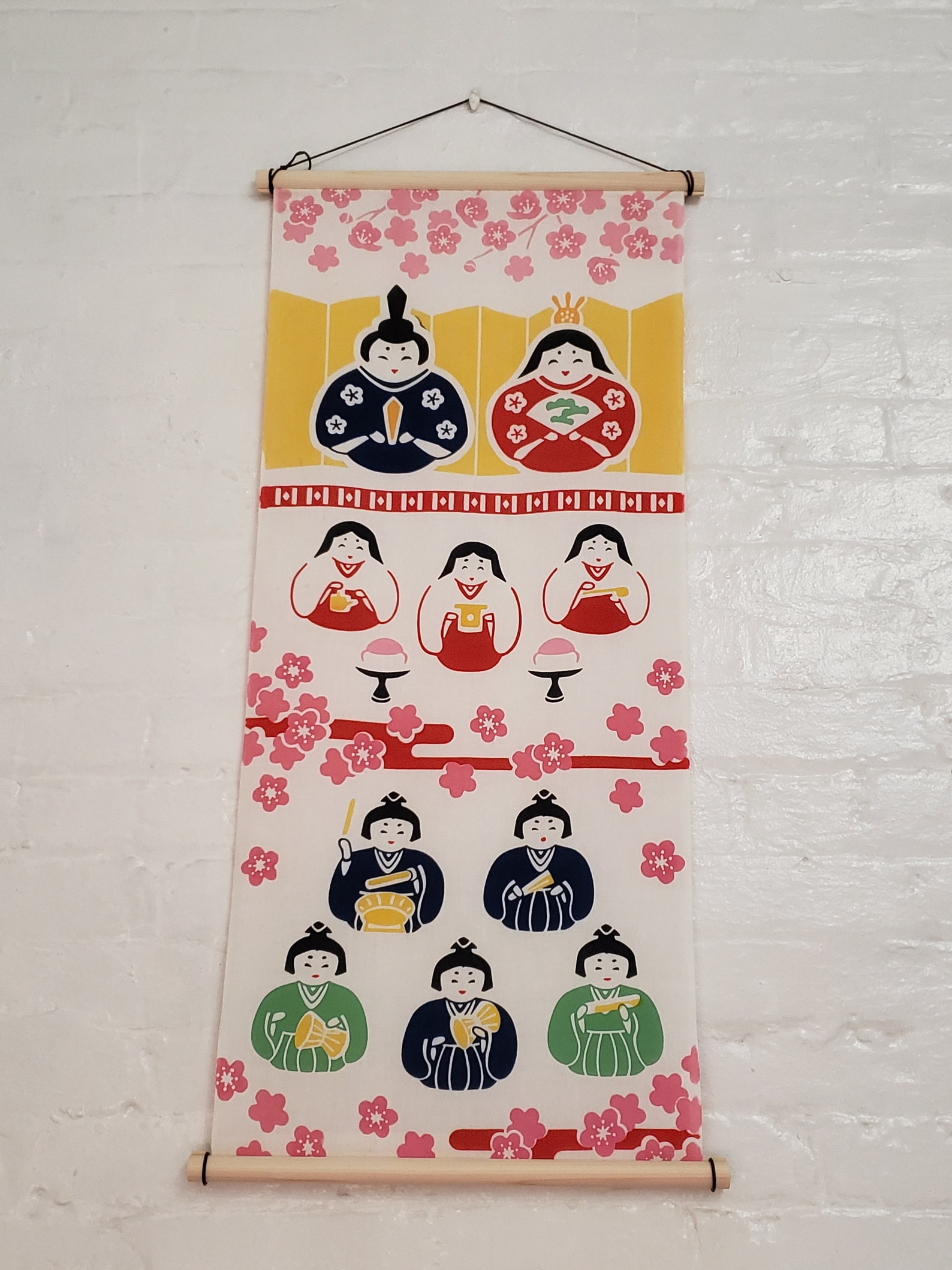 Japanese Hinoki Wood Tenugui Art Display Hanger for Wall Scrolls and ...