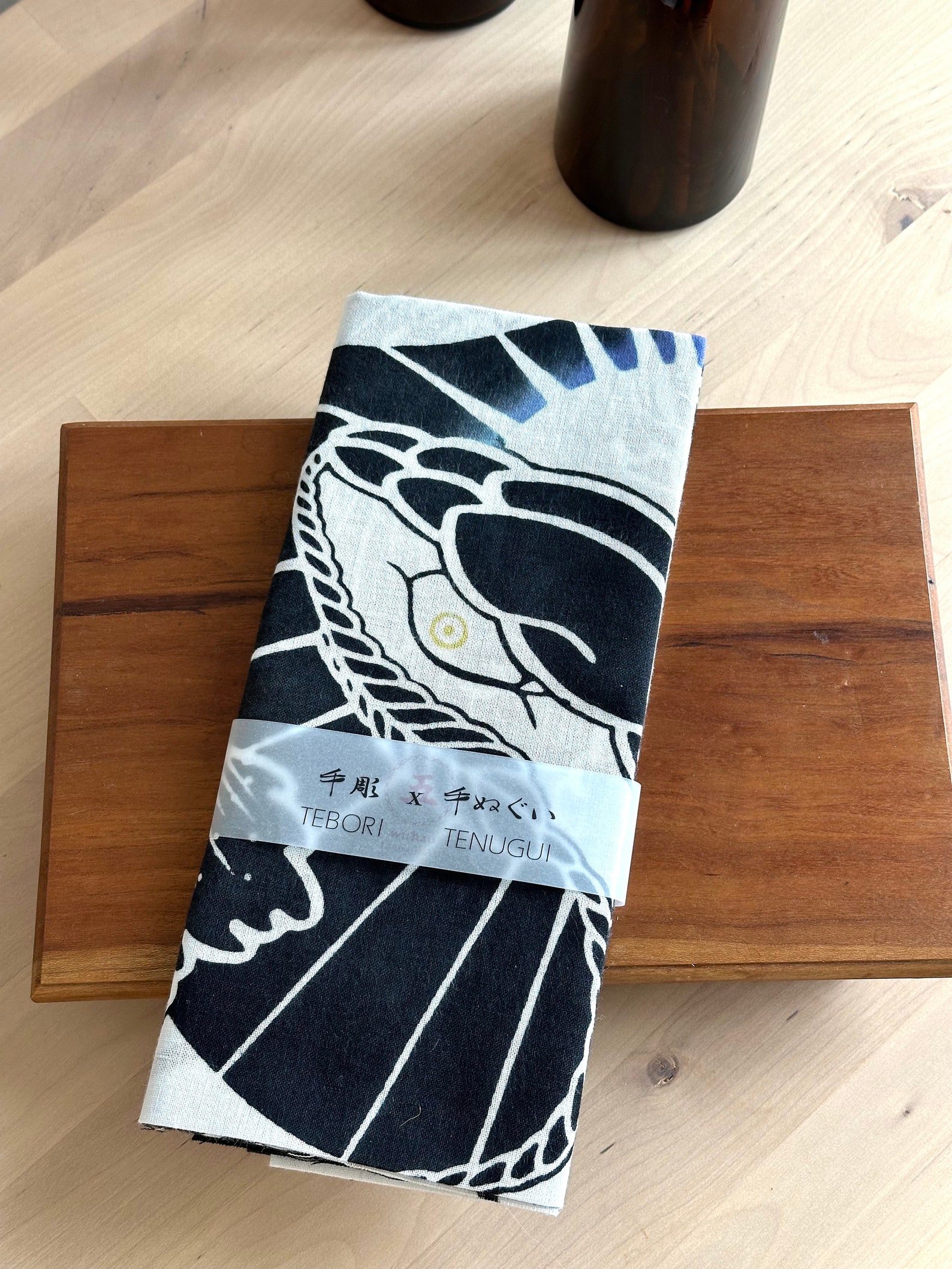 Tebori X Tenugui Snake Tenugui Art, Tea Towel, Versatile Cotton Cloth ...