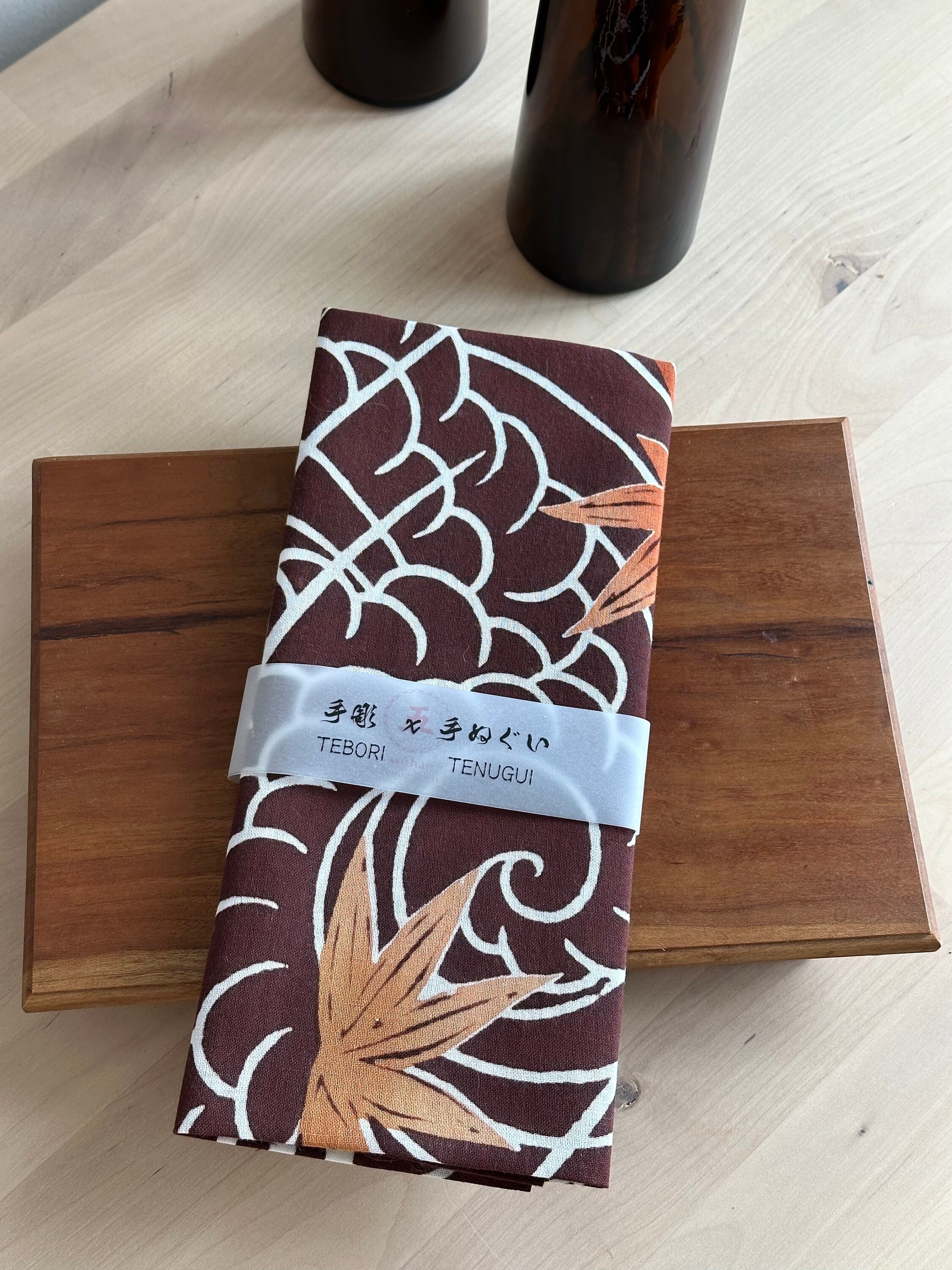 Tebori X Tenugui Momiji Tenugui Art, Tea Towel, Versatile Cotton Cloth ...