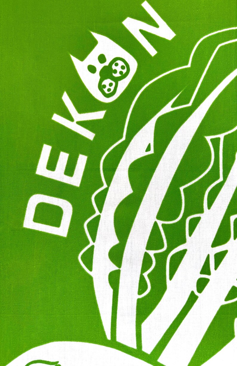 Saigo Don Green Daikon Tenugui Art, Towel, Cotton Cloth, Traditionally ...